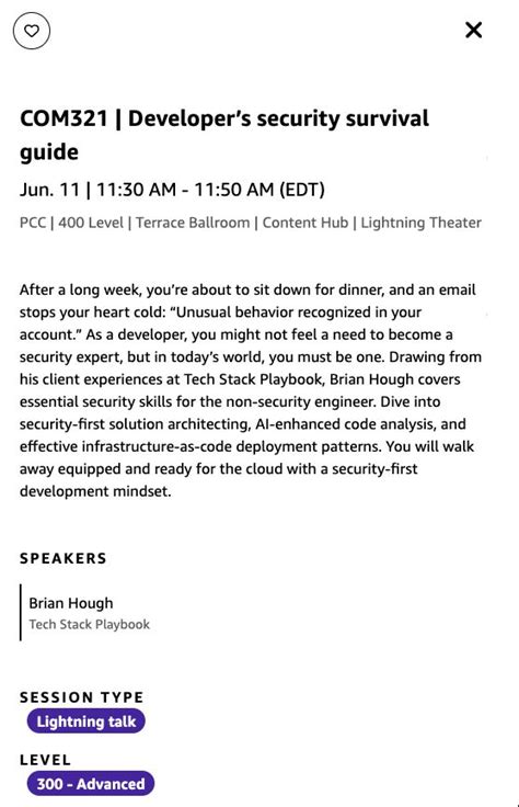 Brian H Hough On Linkedin Techstackplaybook Aws Awsreinforce