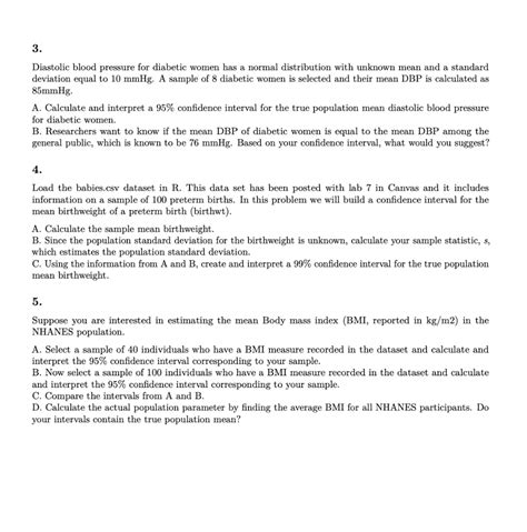 Solved Lab Confidence Intervals 1 Phth 2210 Module 7