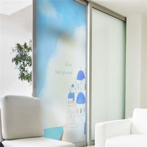 나무자전거 창문 유리창 안개시트지 Gg Cb095 그리스산토리니스케치나무자전거 시트지 그래픽스티커 레터링전문