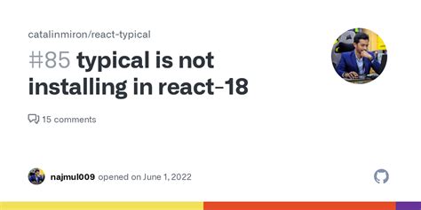 Typical Is Not Installing In React Issue Catalinmiron React Typical GitHub