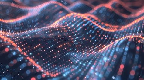 Premium Photo Futuristic Digital Wave Particle Background