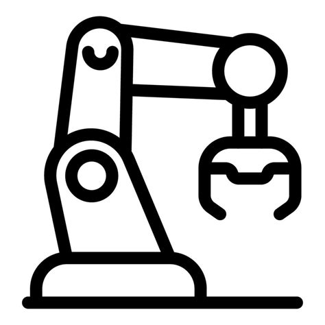 Robotic Arm Picking Up Object Automation Concept Icon 49527215 Vector Art At Vecteezy
