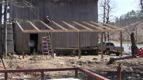 Time Lapse Of Building A Lean To On My Barn YouTube
