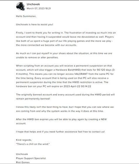 I Got Banned Again After My Hwid Ban Expired R Riotgames