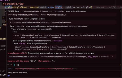 Potential Typescript Errors In React Native Reanimated 340 · Issue 4645 · Software Mansion