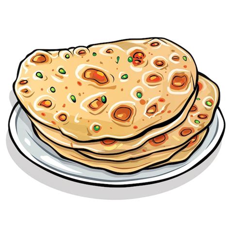 Naan Indian Illustration Premium Ai Generated Psd