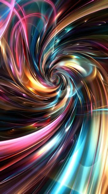 Premium Photo Colorful Abstract Swirling Light Patterns