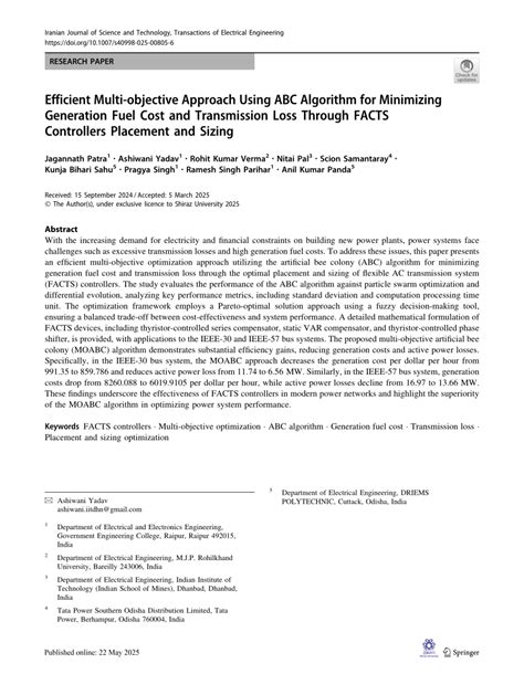 Pdf Efficient Multi Objective Approach Using Abc Algorithm For