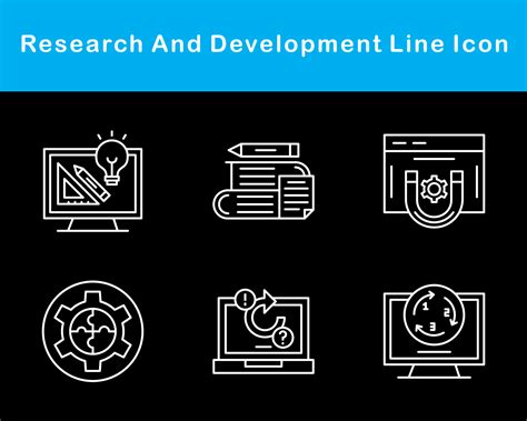 Research And Development Vector Icon Set 20650989 Vector Art At Vecteezy