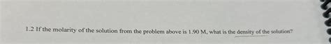1 2 ﻿if The Molarity Of The Solution From The Problem