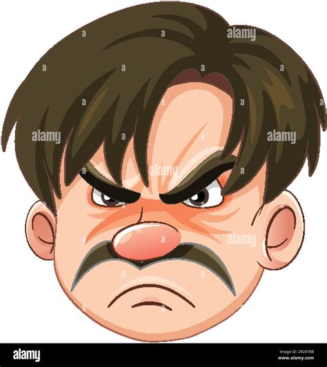 Adult Man With Grumpy Expression Illustration Stock Vector Image And Art Alamy