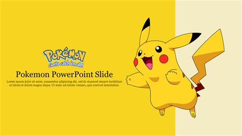 Affordable Pokemon Powerpoint Slide Template Design Pokemon Theme All