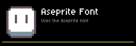Aseprite Font Gallery