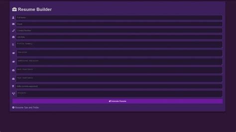 Resume Generator App Using Python