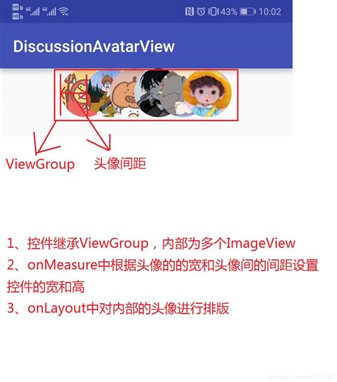 《android自定义控件》讨论组圆形头像堆叠、叠加控件discussionavatarview，显示多个参与讨论的人的头像 android