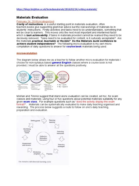 Materials Evaluation 3 Pdf English As A Second Or Foreign Language Teachers
