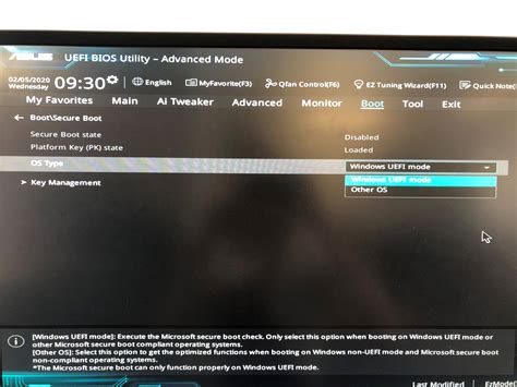 Uefi What Os Type Setting To Use For Dual Booting Ubuntu 1804 With
