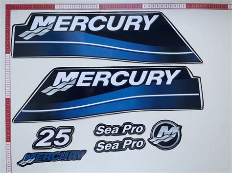 Прочие аксессуары и комплектующие для судов Mercury Комплект наклеек для лодочного мотора