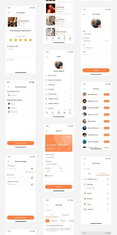 Event Booking App Event Booking Application UI Design UIUX Design