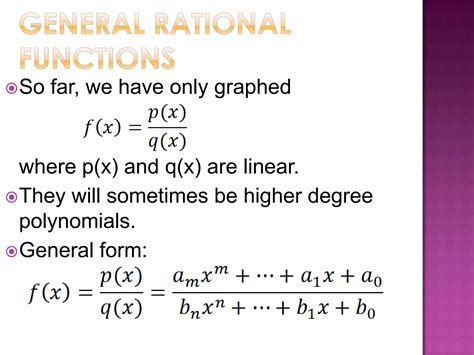 93 Graphing General Rational Functions Ppt