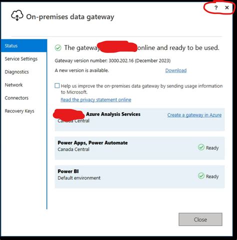 On Premise Gateway Cant Minimize Microsoft Fabric Community