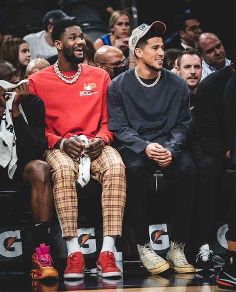 Devin Booker And Deandre Aston Nba Fashion Streetwear Men Outfits Booker Nba