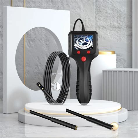 8mm 55mm 내시경 카메라 유연한 Ips 화면 Ip67 방수 마이크로 산업용 조정 가능 결함 감지 도구 티몬