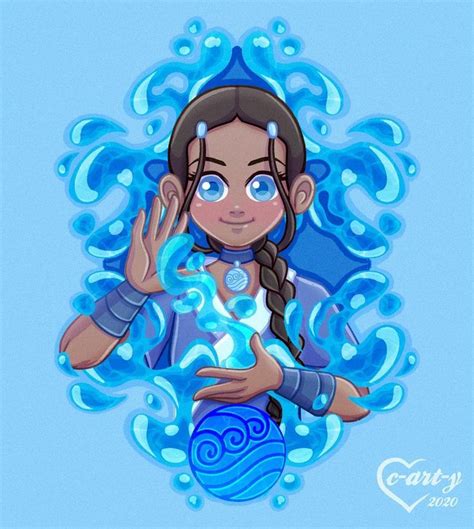 Caty 🦋 Digital Artist On Instagram Katara 🌊💧🌙 Aang Is My Fave Character But Katara Is