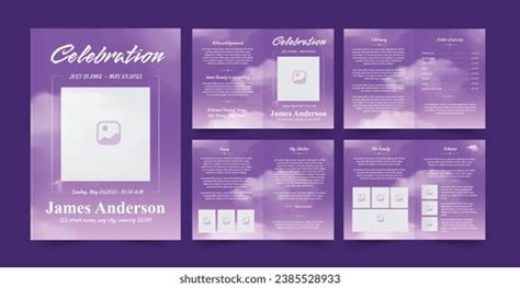 Funeral Program Template Funeral Layout Design Stock Vector Royalty Free 2385528933 Shutterstock