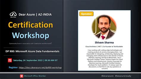 Dp 900 Microsoft Azure Data Fundamentals Certification Workshop Microsoft Corporation India