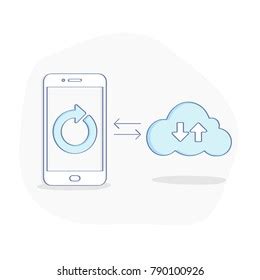 Sync Cloud Computing Data Sync Between Stock Vector Royalty Free Shutterstock