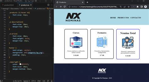 Proyecto Finalizando La Página De Productos Html5 Y Css3 Parte 2