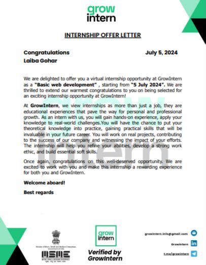 laiba gohar on linkedin coading programing internship