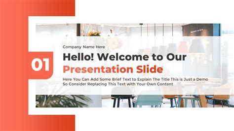 Free Welcome Slide With Intro Text For PowerPoint Google Slides