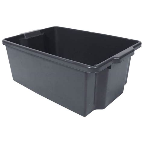 Storage Crate Stack N Nest Black 58l