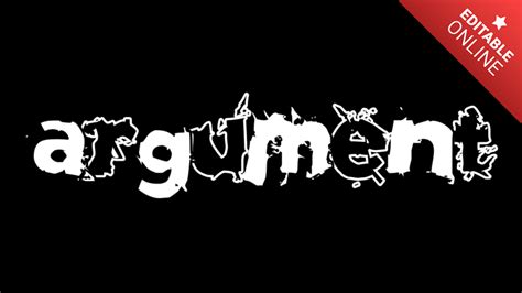 Argument Text Effect Generator