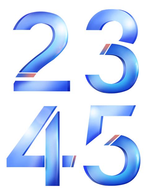 蓝色数字