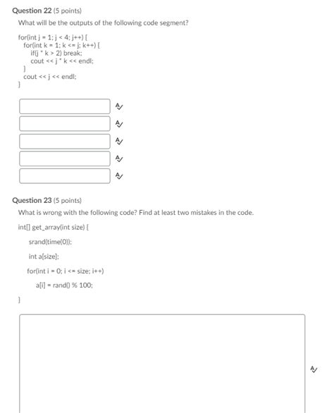 Solved Question 22 5 Points What Will Be The Outputs Of