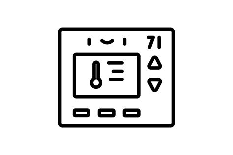 Digital Thermostat And Temperature Display Graphic By Illustration New Jersey · Creative Fabrica