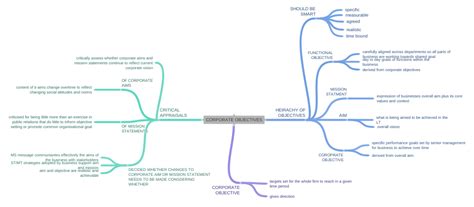Corporate Objectives Coggle Diagram
