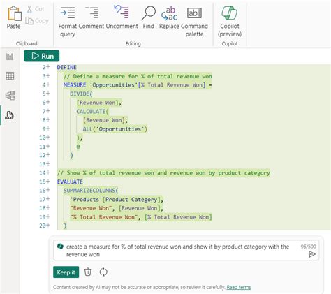 Ai新功能 在power Bi 中使用 Copilot 提高 Dax 撰寫效率 Build School Learn