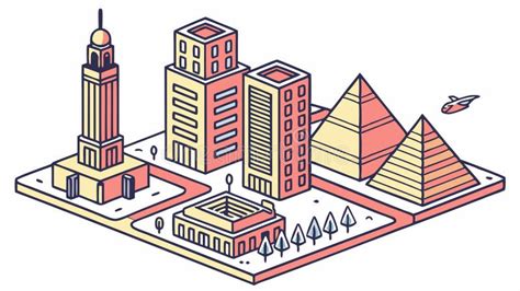 Isometric City Buildings Urban And Architecture Design Vector Design Generative Ai Stock Vector