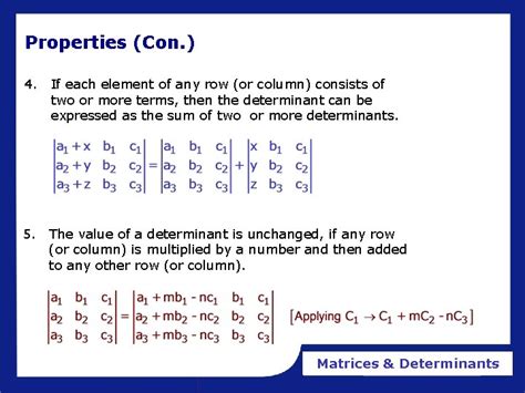 Chapter Matrices Determinants Session Objectives Meaning Of