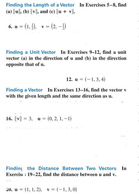 Solved Finding The Length Of A Vectorin Exercises Chegg