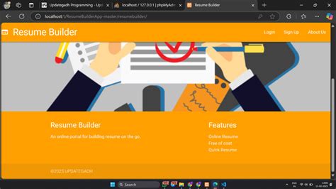 Resume Builder Web Application Project In Php Source Code