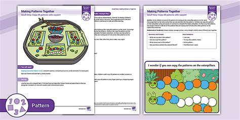 Eyfs Nursery Maths Making Patterns Together Activity Tray