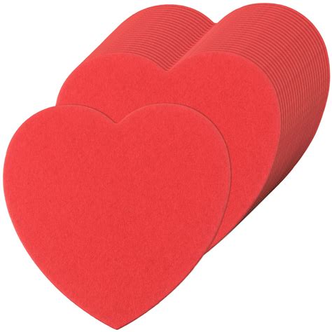 200 Pieces Hearts Cutouts Paper Heart Shapes 4 Inch Red