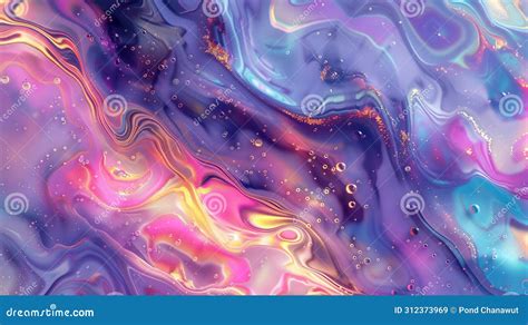 Liquid Acid Colorful Pink And Blue Bubble Texture Background Stock