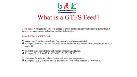 Gtfs Data Made Simple A Practical Guide To Transit Feed Specification And Performance Analysispptx