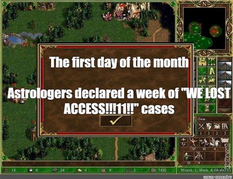 Сomics Meme The First Day Of The Month Astrologers Declared A Week Of
